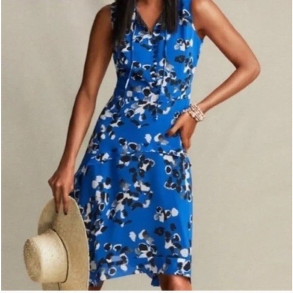 Cabi Untamed Trapeze Cobalt Blue Dress - Gem
